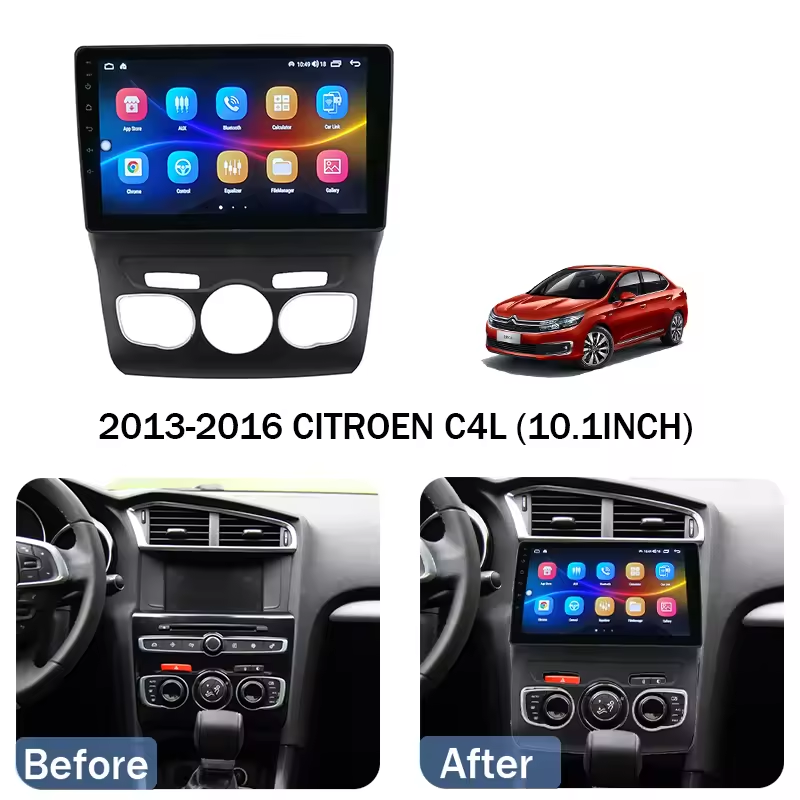 Consola Citroen C4L 2013-2016 10" Pulgadas – APOLO AUDIO