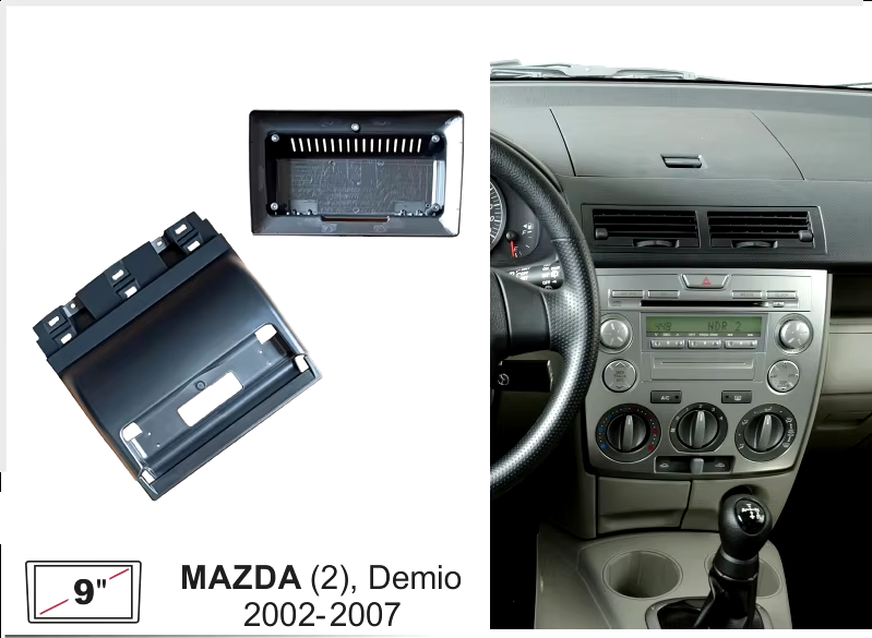 Consola Mazda 2 / Demio 2002-2007 10" Pulgadas – APOLO AUDIO