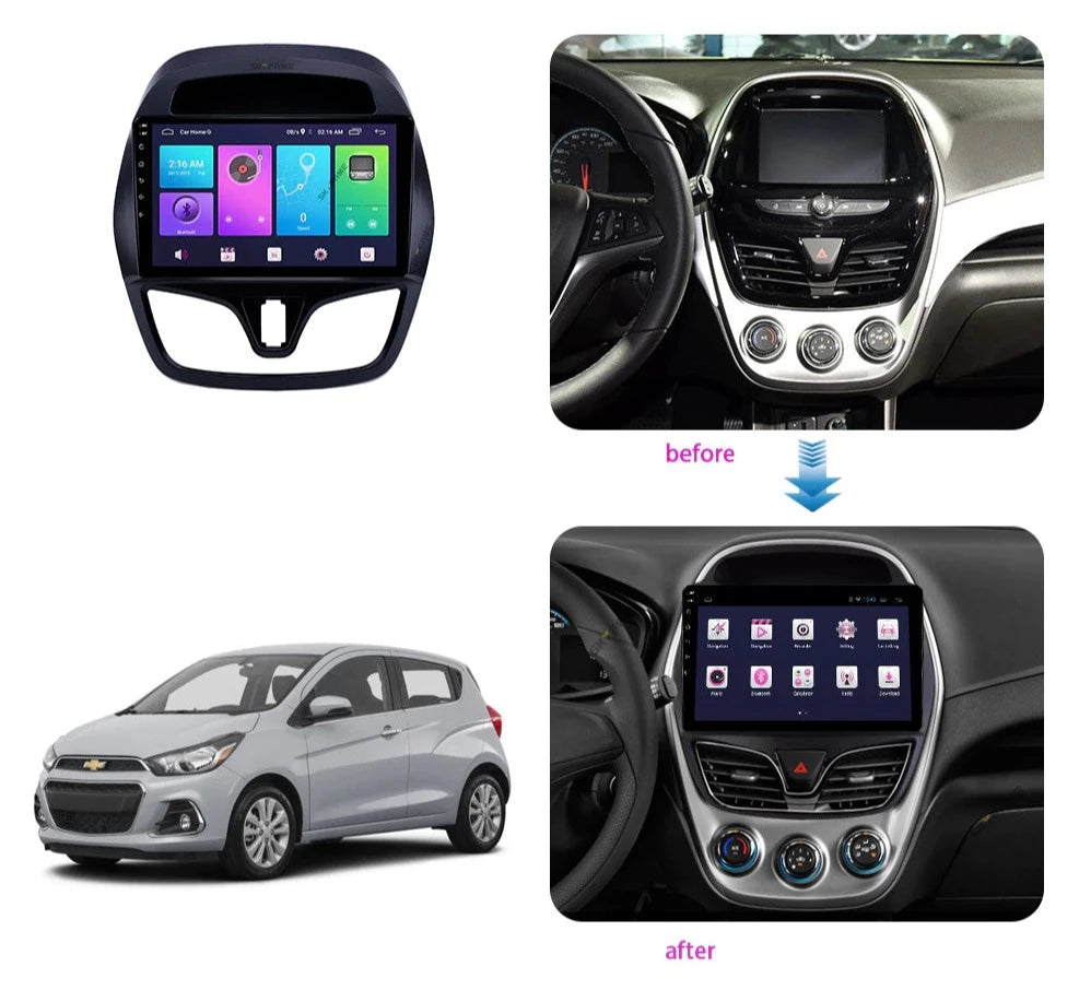 Consola Daewoo matiz / chevrolet spark / Beat 2015 9" Pulgadas – APOLO ...